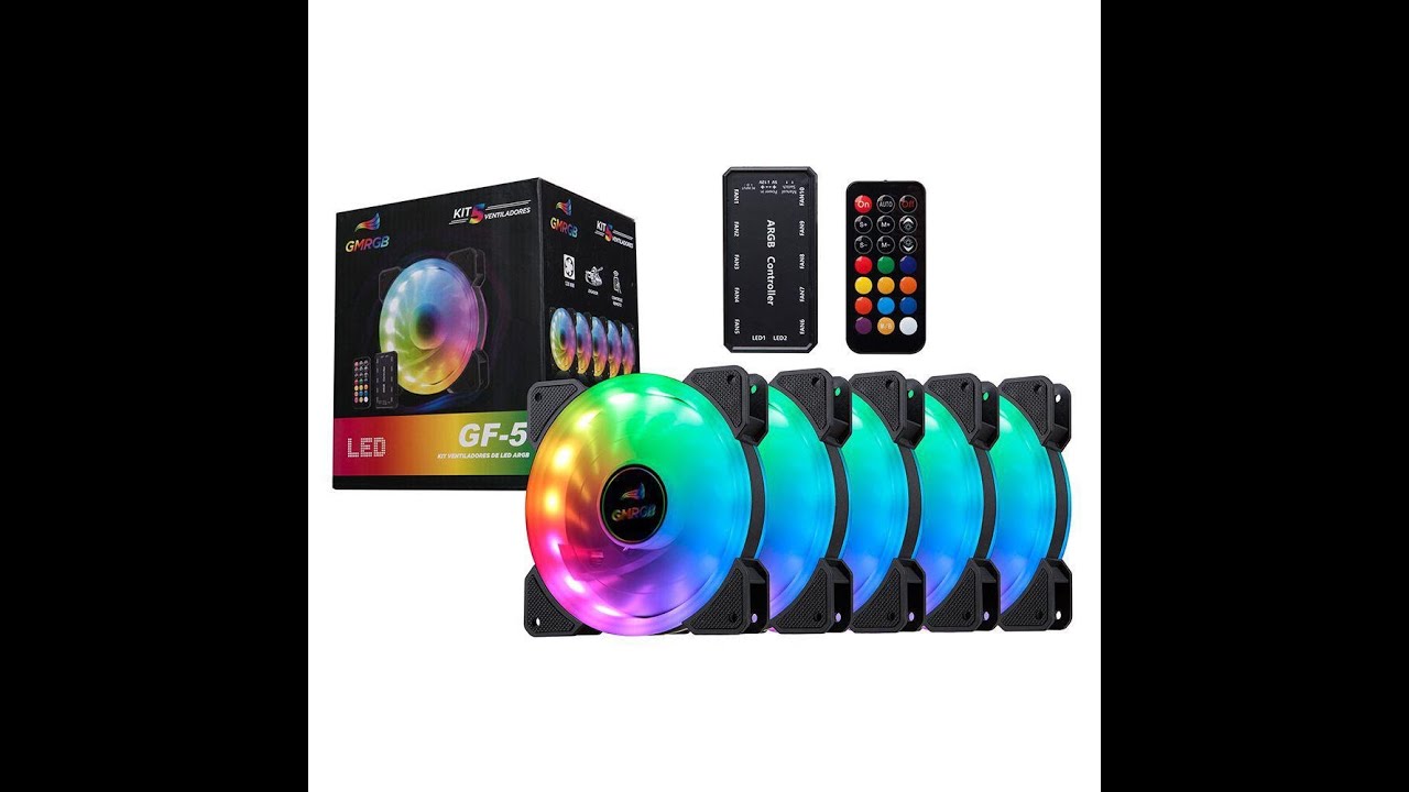 Unboxing kit de fans da Aliexpress - KIT GMRGB GF5 - YouTube
