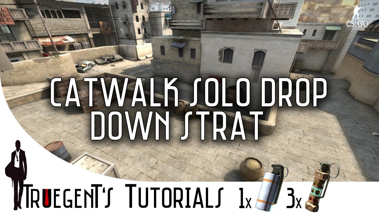 CS:GO - Catwalk solo drop down strat on dust 2 - YouTube