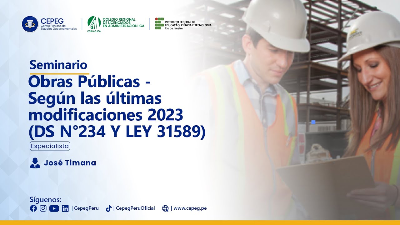 Obras Públicas - Según las últimas modificaciones 2023 (DS N°234 Y LEY ...