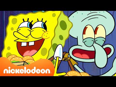 SpongeBob | 4 Stunden SpongeBob Schwammkopf & Thaddäus' TOP-Momente 🧽🦑 | Nickelodeon Deutschland
