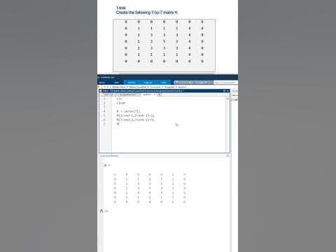 create a matrix 7x7 MATLAB #math #matlab #numerical_analysis #matrix - YouTube