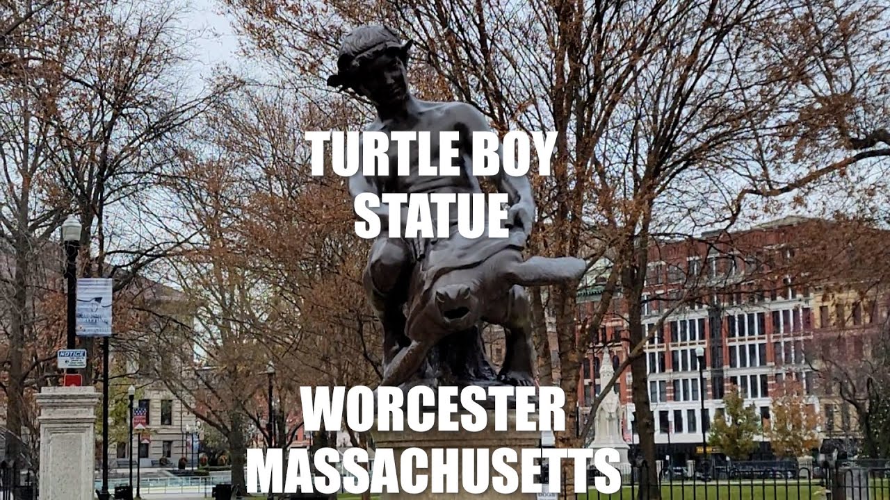 Turtle Boy Statue / Burnside Fountain / Worcester Massachusetts - YouTube