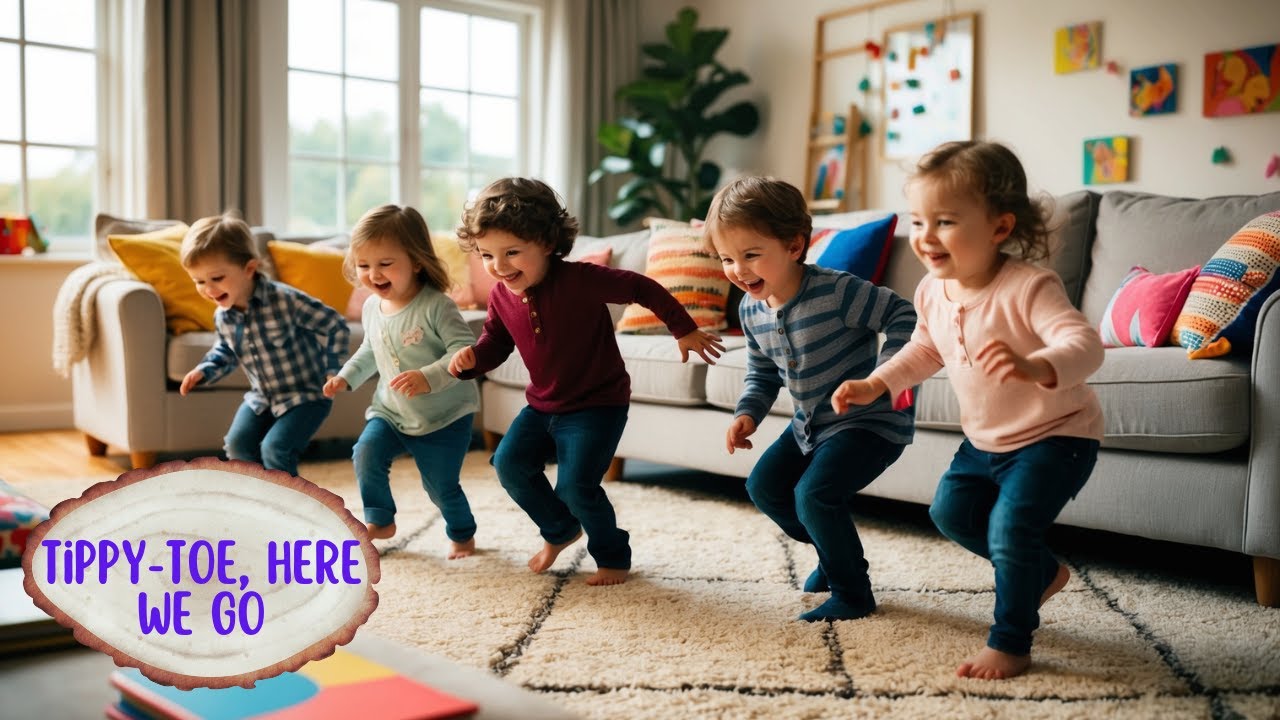 Tippy Toe, Here We Go | Sneak, Peek, and Giggle – A Playful Song for ...