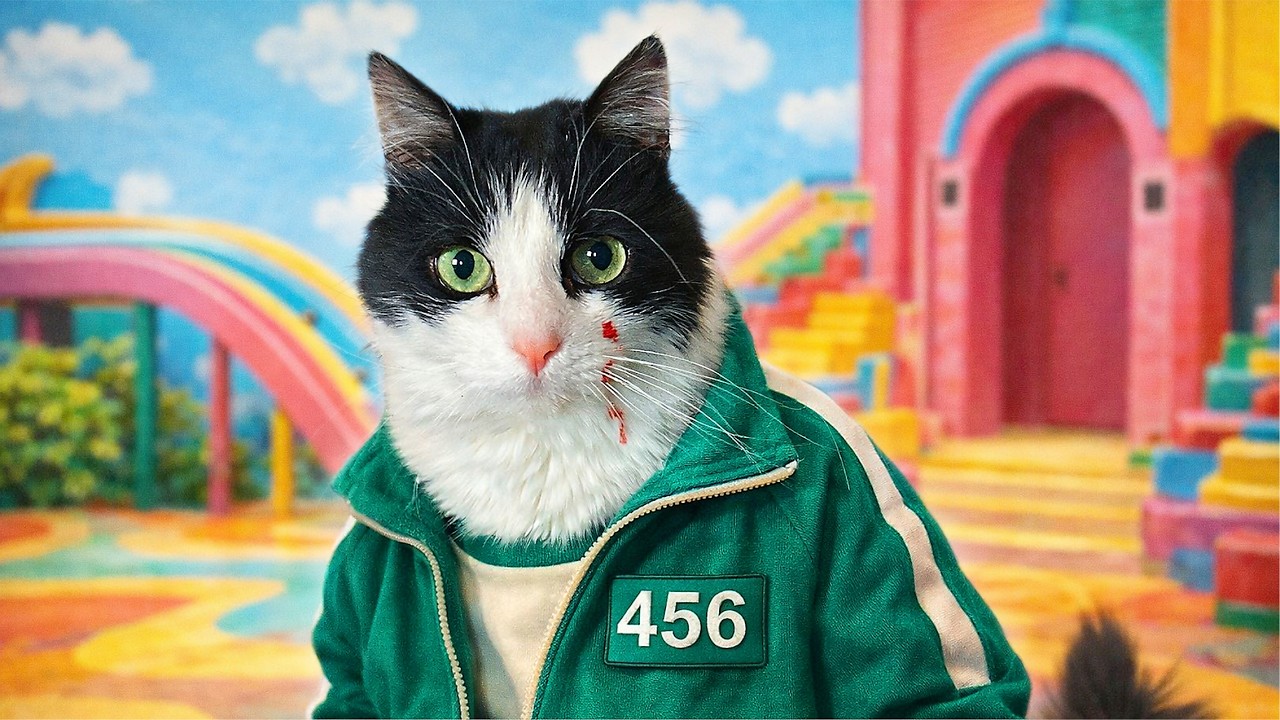 Squid Game with My Cat | Meowdrama: Inspired by Owlkitty - YouTube