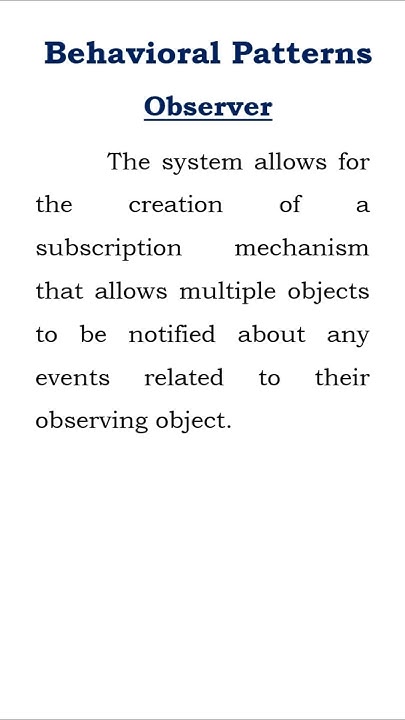 observer pattern || behavioral pattern || design pattern || c# - YouTube