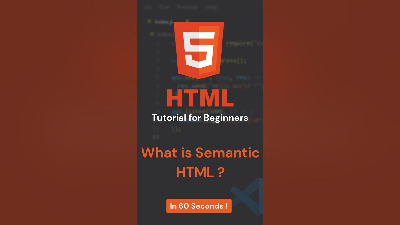 Learn What is Semantic HTML in 60 Seconds 🚀 #shorts #trending #html #programming - YouTube