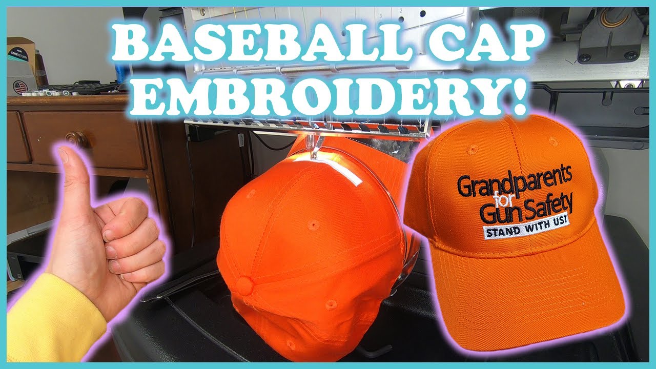 [Quick Demo] Custom Machine Embroidery on a Baseball Cap - YouTube