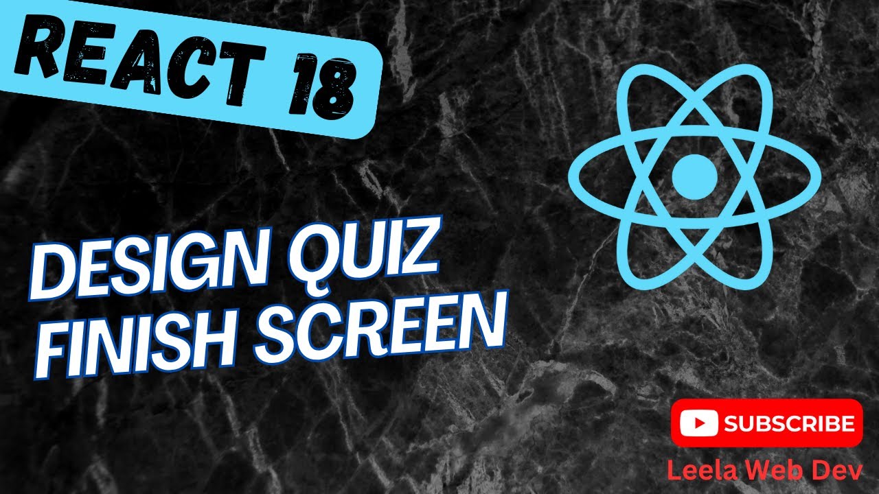 93. Design the Quiz Finish Screen and show the result in React App ...