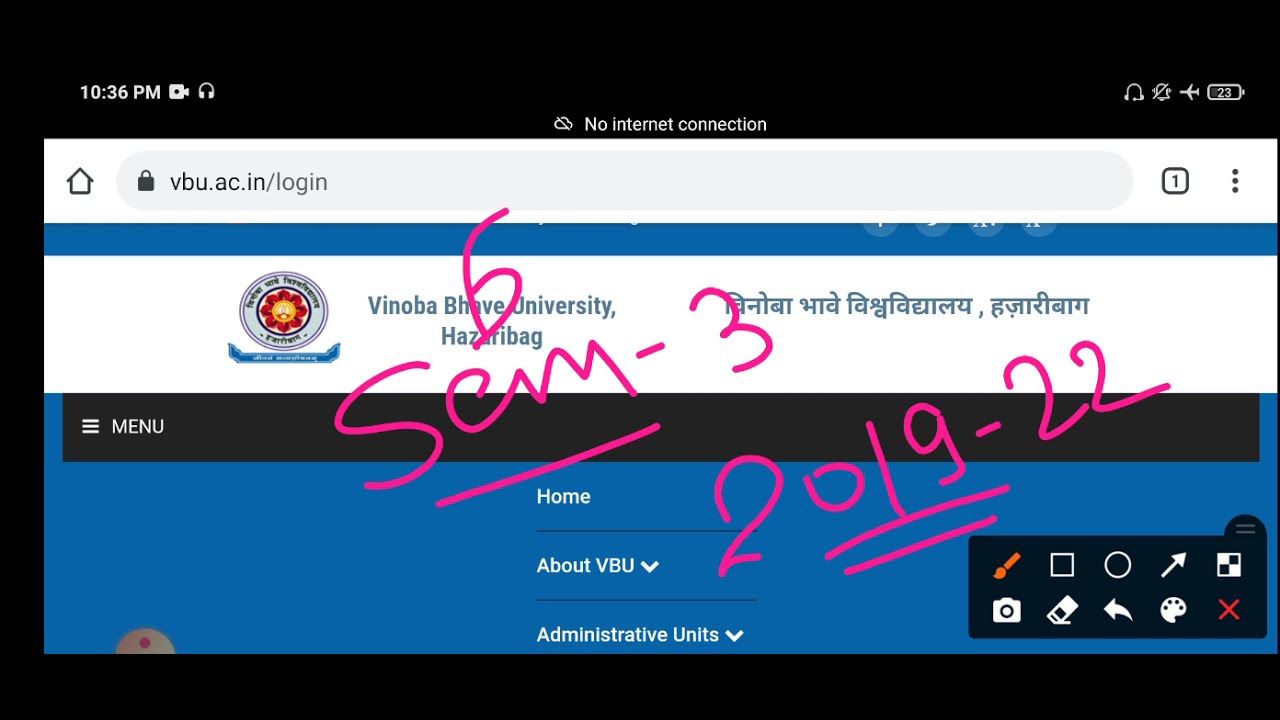 Vinoba Bhave University Semester-III Examination Form Date Extended ...