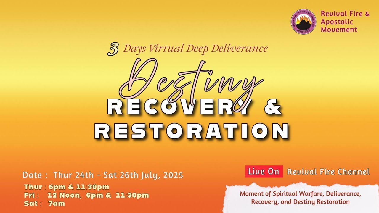 DESTINY RECOVERY & RESTORATION || DAY 1 EVENING SESSION || JUL DEEP DEL ...
