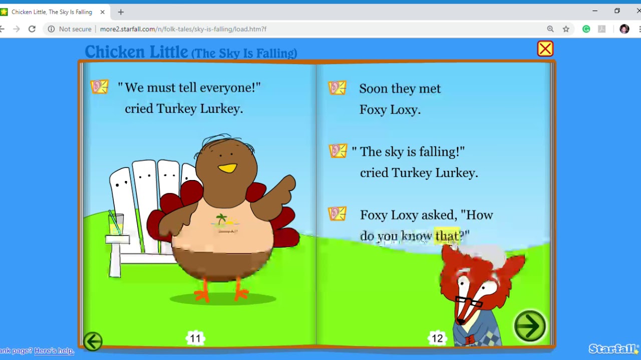 Chicken Little, The Sky Is Falling Google Chrome 11 6 2018 8 17 35 PM ...