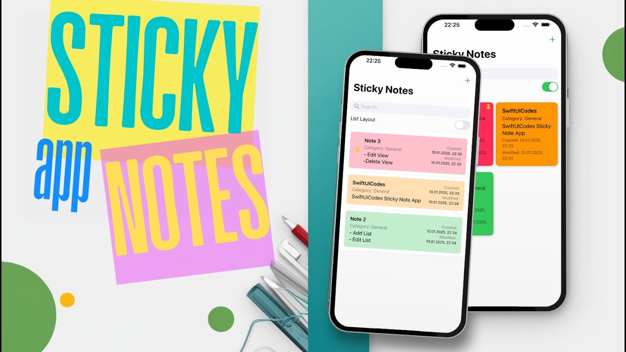 📝 Master Swiftui Build A Feature Rich Sticky Notes App 🚀 Youtube 9643