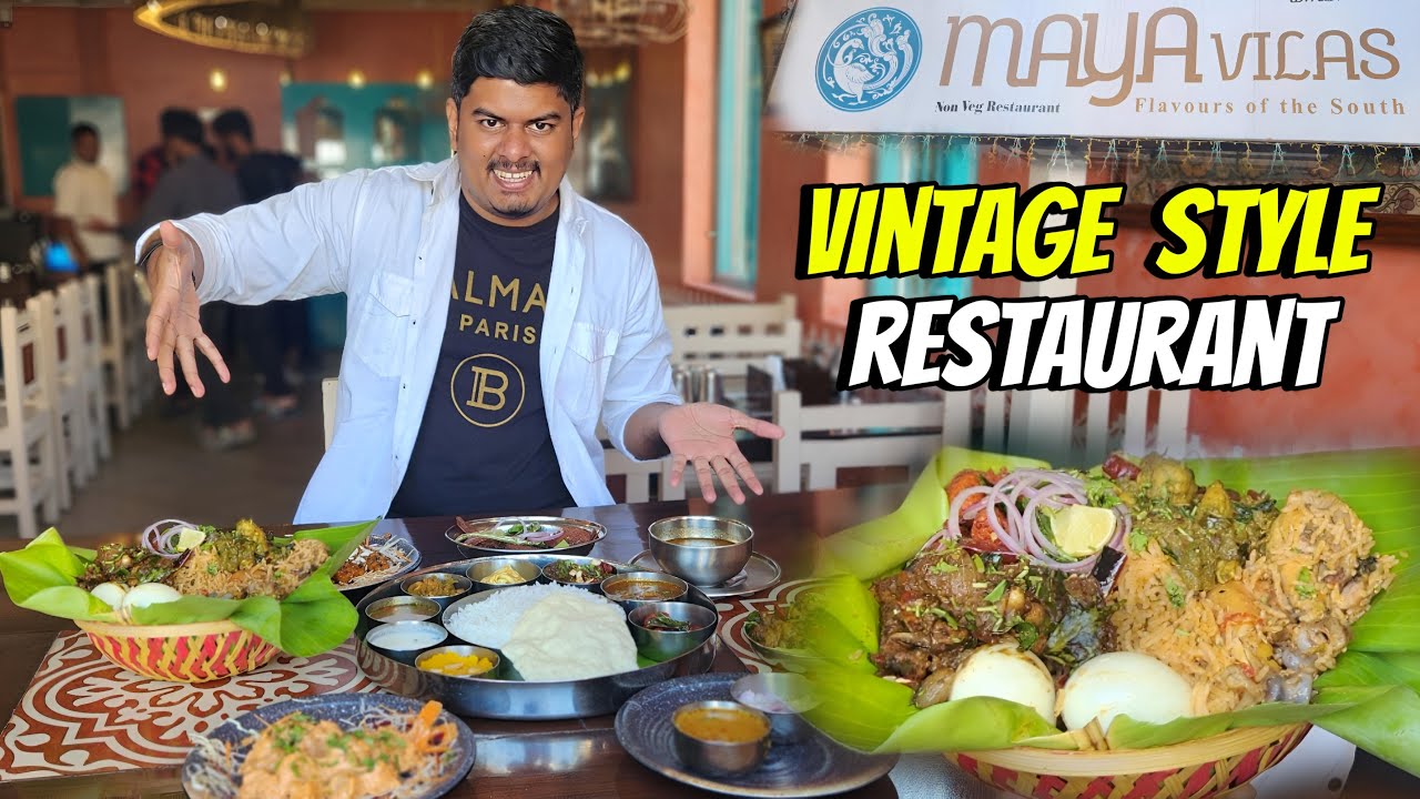 New Vintage Style Restaurant 🤷 Koodai Biryani - Maya Vilas Review - YouTube