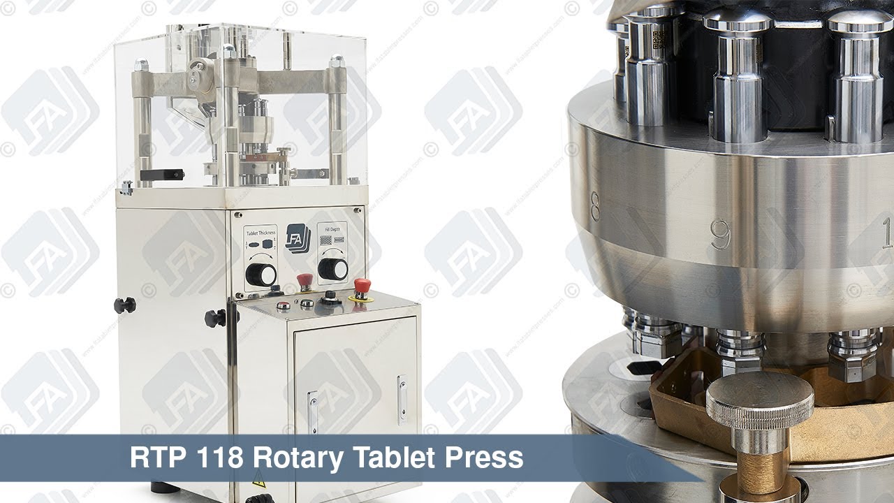 RTP 118 Rotary Tablet Press | LFA Tablet Presses - YouTube