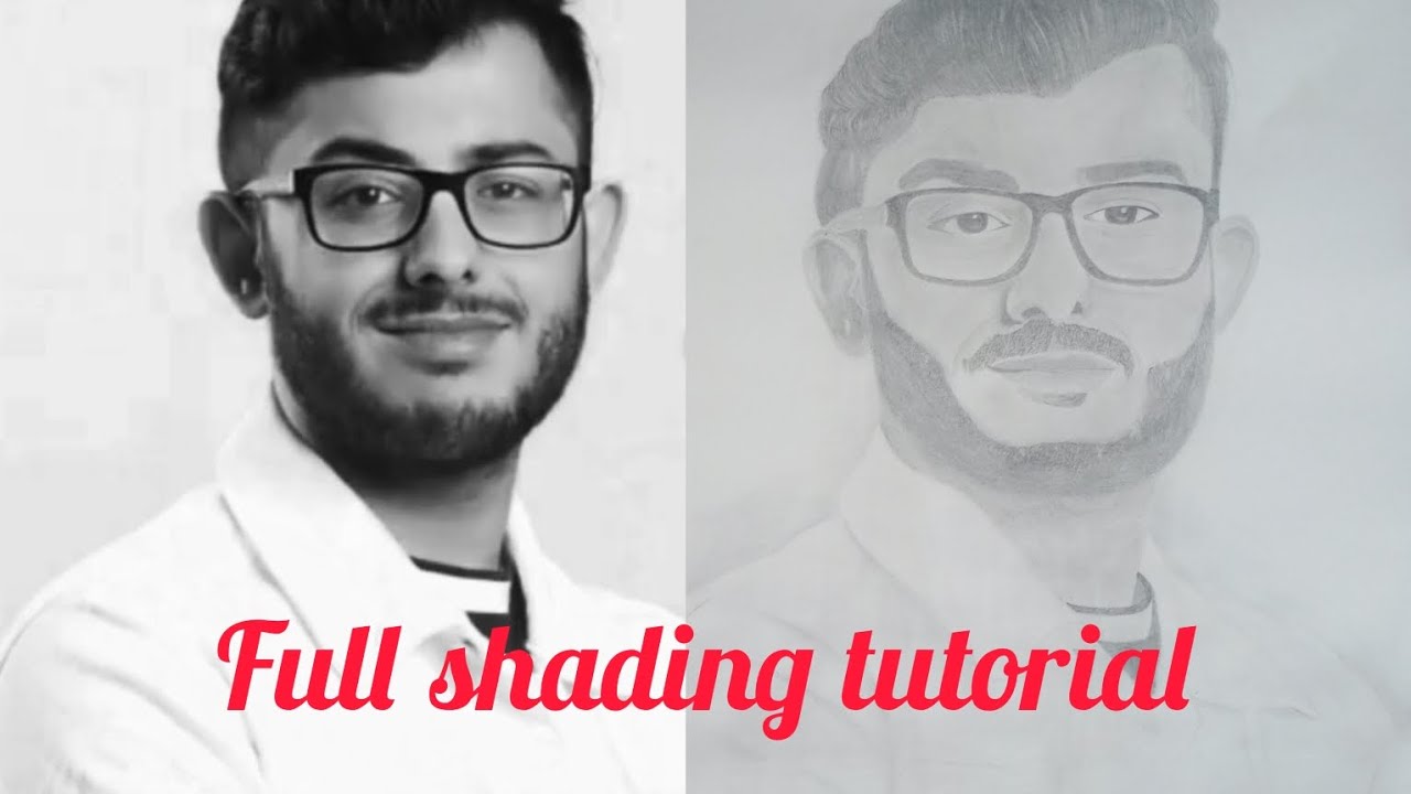 full shading tutorial for beginners || portrait me shading kaise karen ...