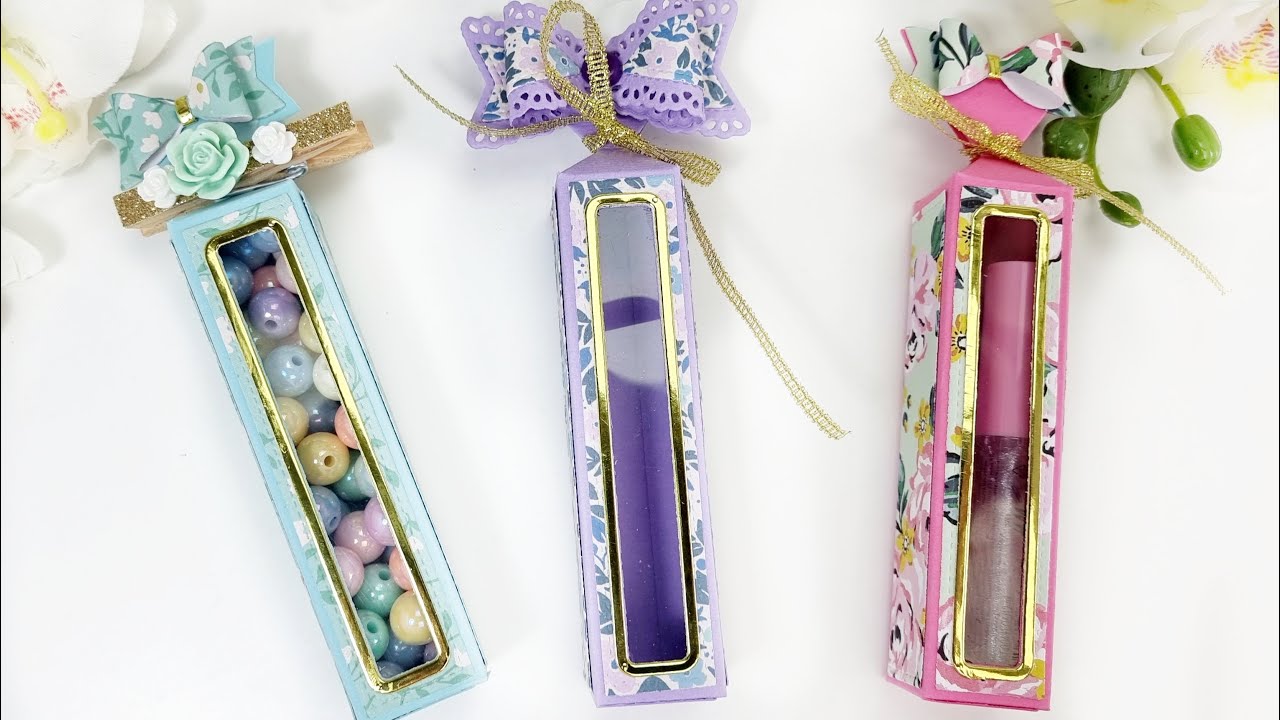 Scrap Diva Designs - 3D Tiny Vial Gift Box - YouTube