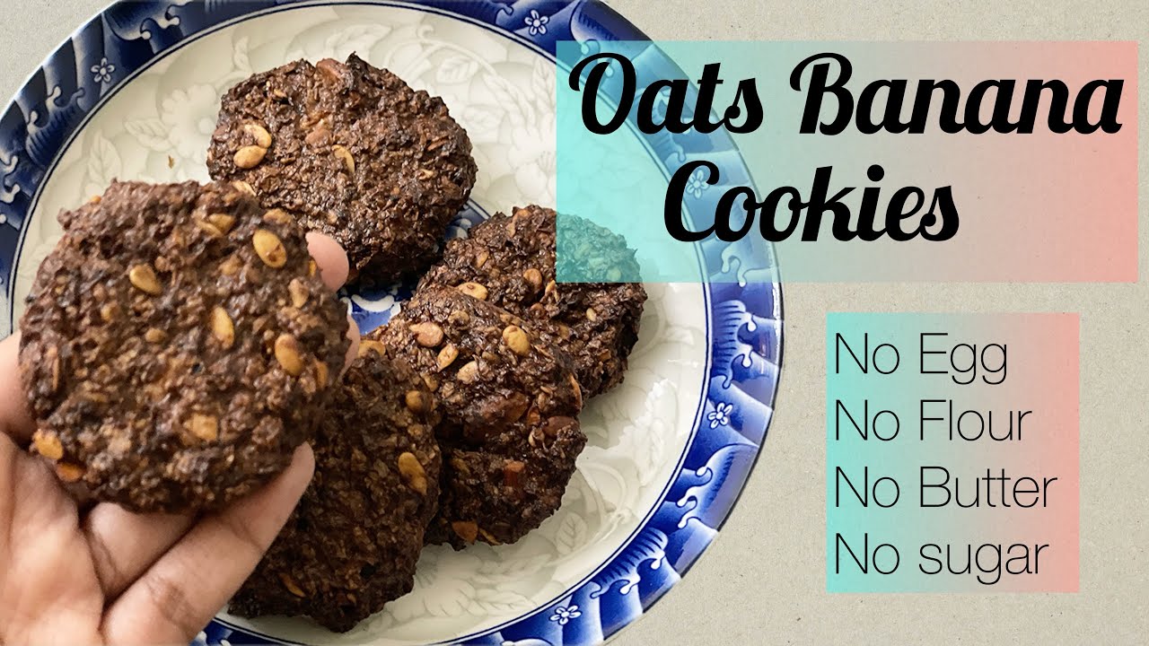 Super easy Healthy Oatmeal Banana Cookies | Oats Cookies recipe ...
