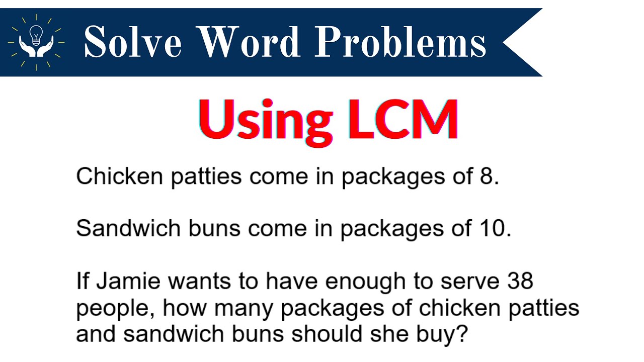How to Apply LCM to Solve Word Problems - YouTube