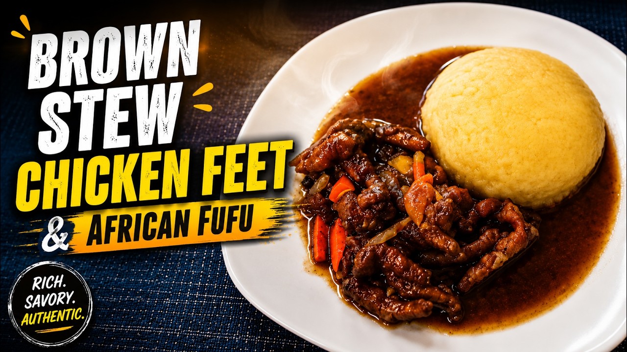 🇯🇲 Jamaican Brown Stew Chicken Feet Meets Kenyan Cassava & Plantain ...