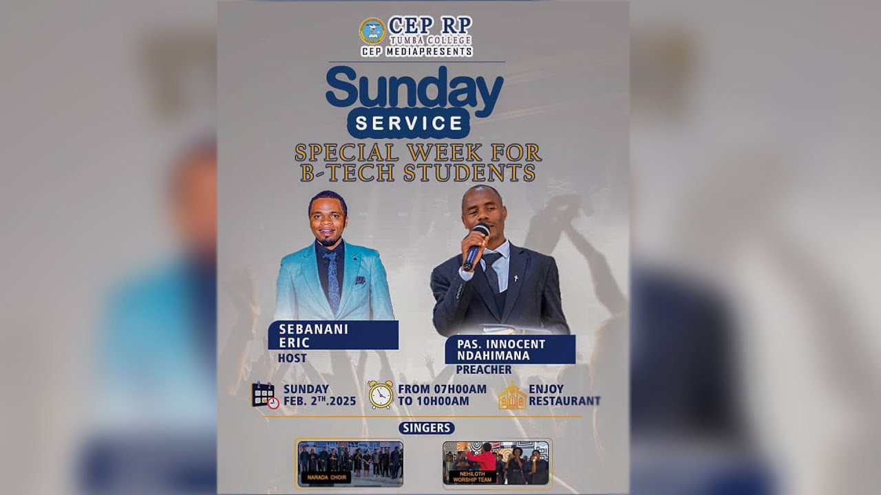 🔴LIVE SUNDAY SERVICE CEP RP TUMBA COLLEGE // TALIKI: 02/02/2025 - YouTube