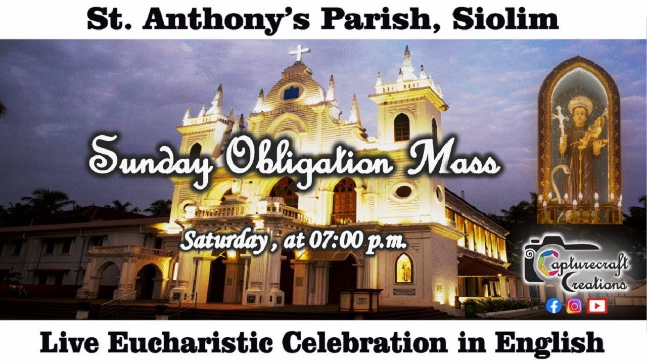 Sunday English Mass Live at 7pm on Saturday 20th July 2024 | St Anthony ...