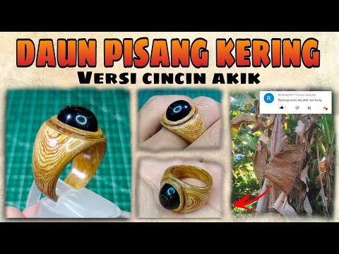Motifnya Unik dan Natural, Ring Cincin Akik dari Daun Pisang Kering.