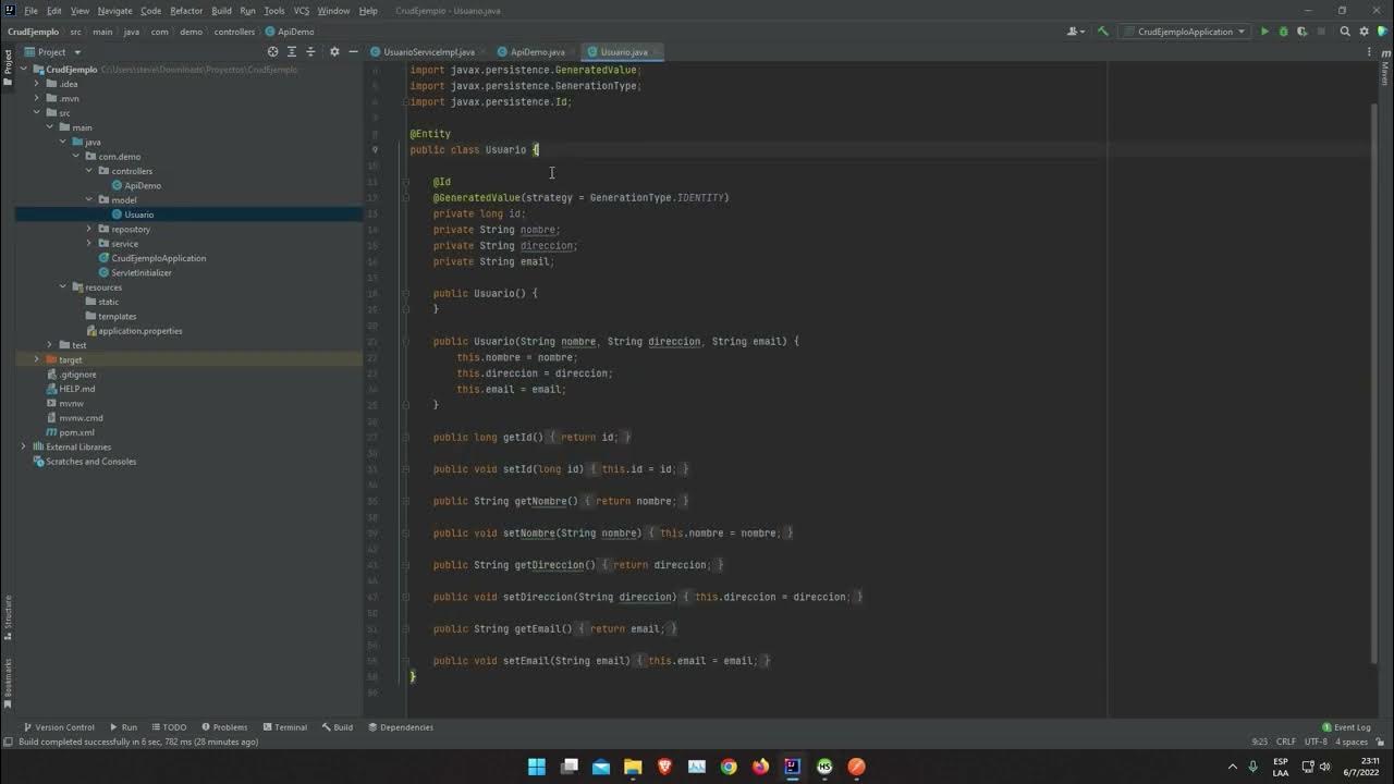 Como crear una API Rest Full con Java, Spring Boot, Hibernate (2022) 2/2 - YouTube