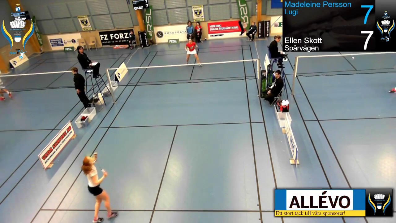 Senior SM Badminton 2017 - Kvartsfinal DS - Madeleine Persson vs Ellen ...