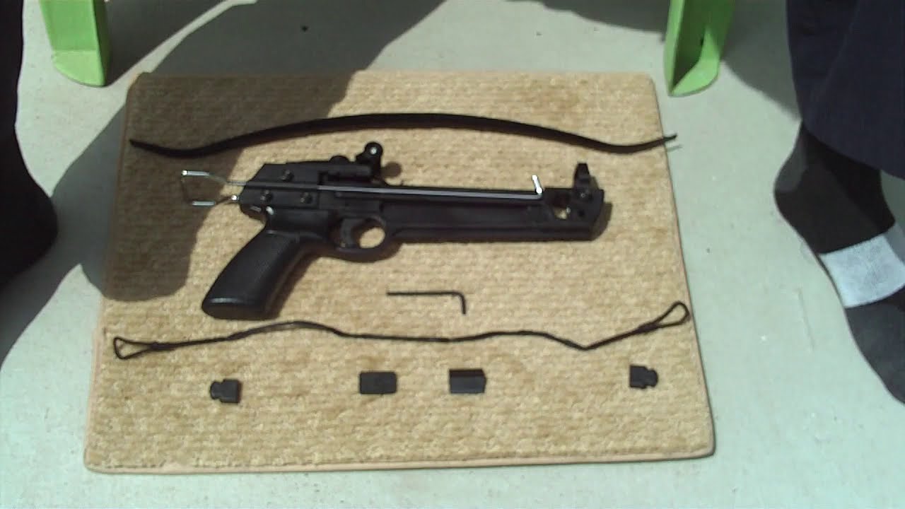 50lb Pistol Crossbow Realswordmaster Stringing Assembly Review - YouTube