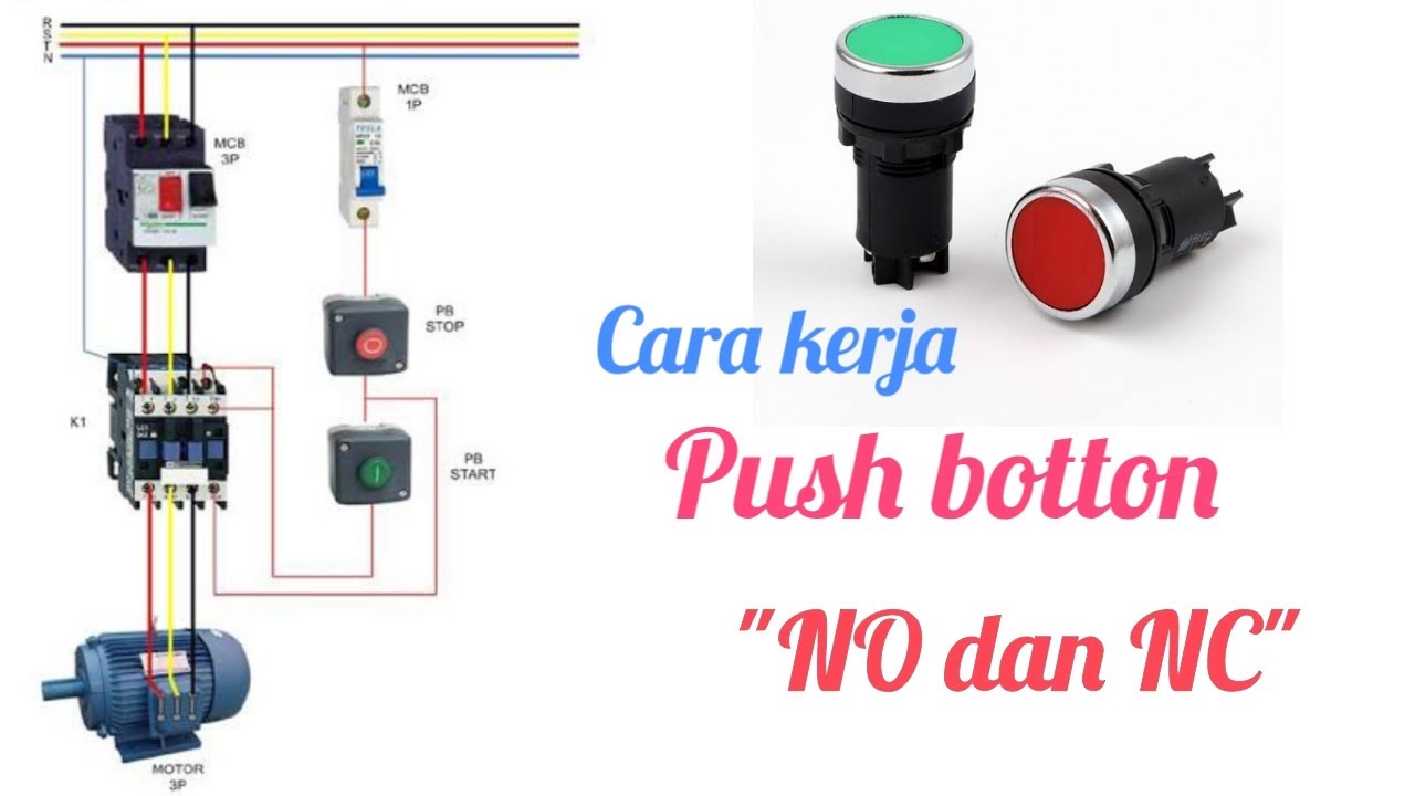 Apa itu Normally Open dan Normally Closed? Cara kerja push button ...