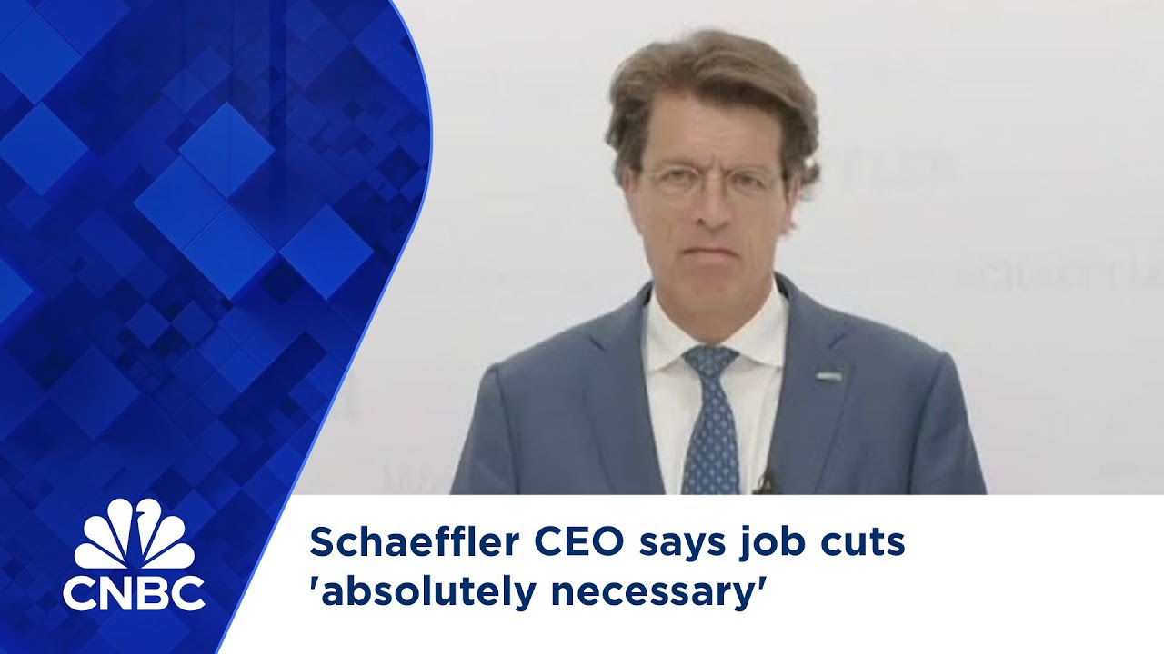 Schaeffler CEO says job cuts 'absolutely necessary' - YouTube