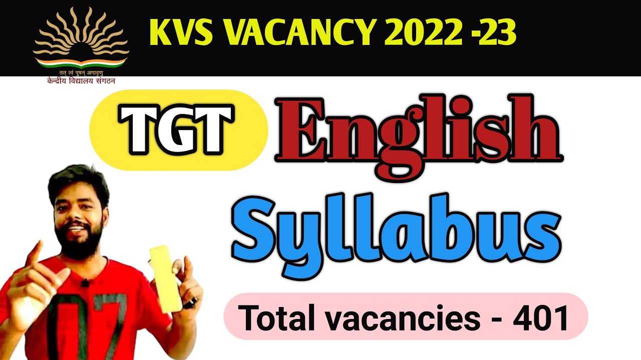 KVS TGT English Syllabus YouTube