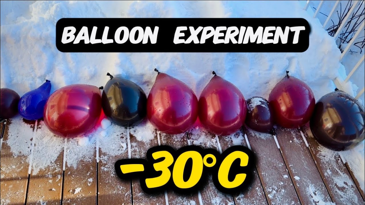 FREEZING BALLOON WATER EXPERIMENT | -30°C 🥶 | Extreme Winter in ...