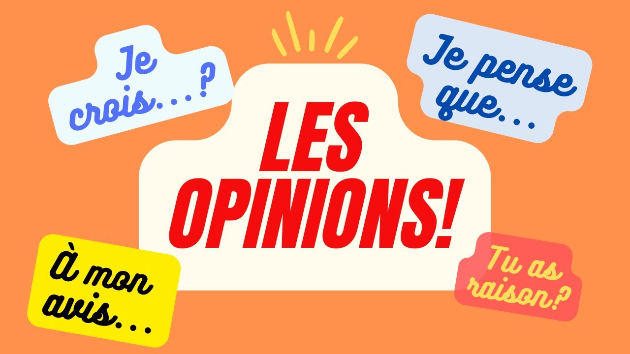 Expressing Opinions in French || All About Opinions || Français ...