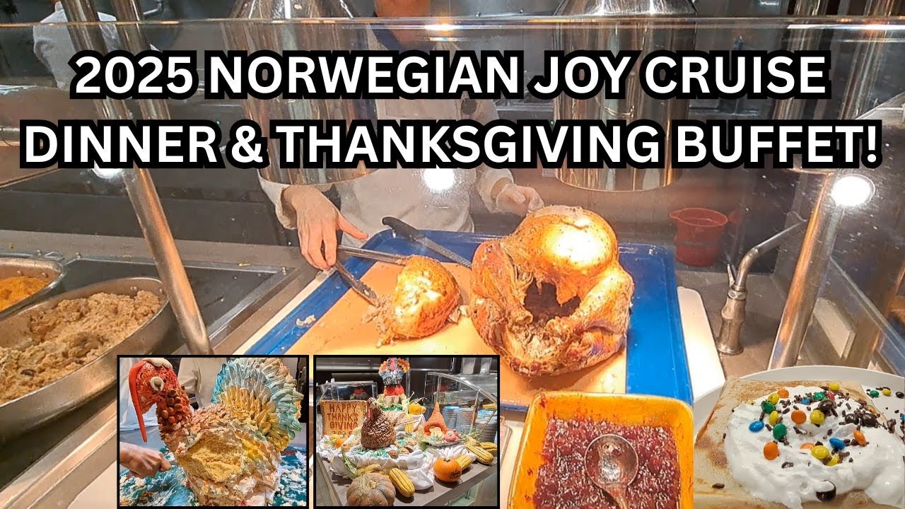 BUFFET DINNER REVIEW! 2025 NORWEGIAN JOY CRUISE GARDEN CAFE! INCLUDED ...