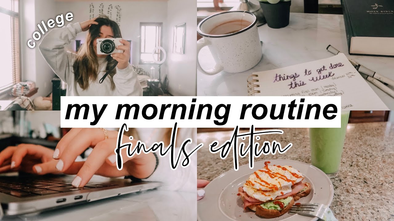 my college morning routine *finals* - YouTube