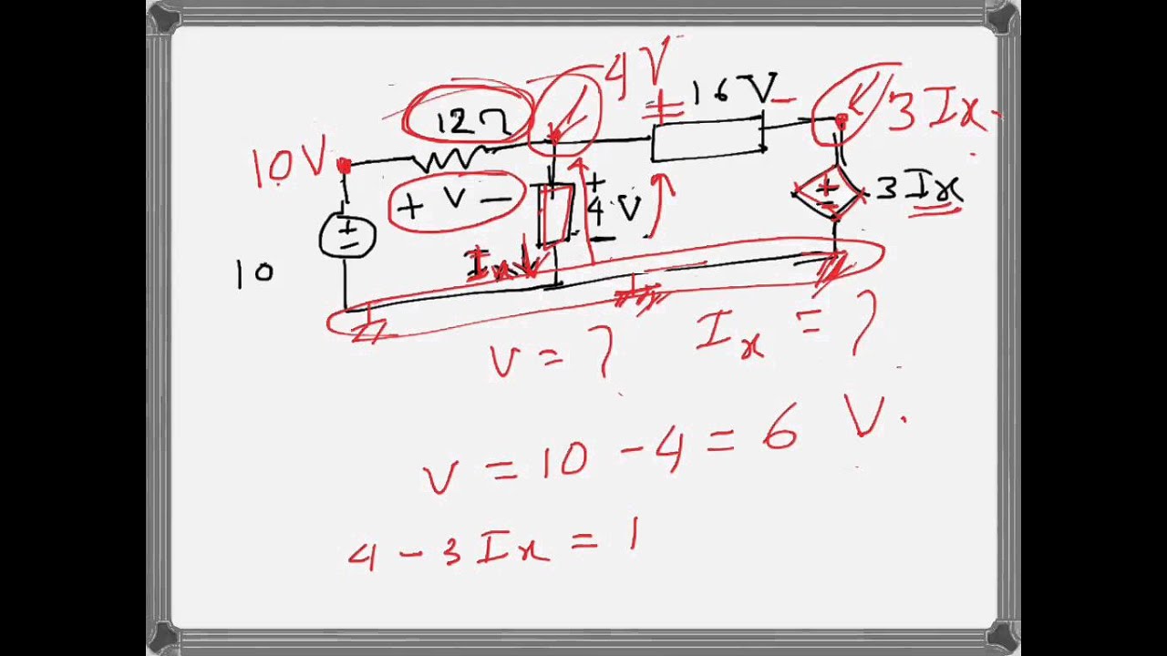 Electrical Engg: Circuit solving (problem example) - YouTube