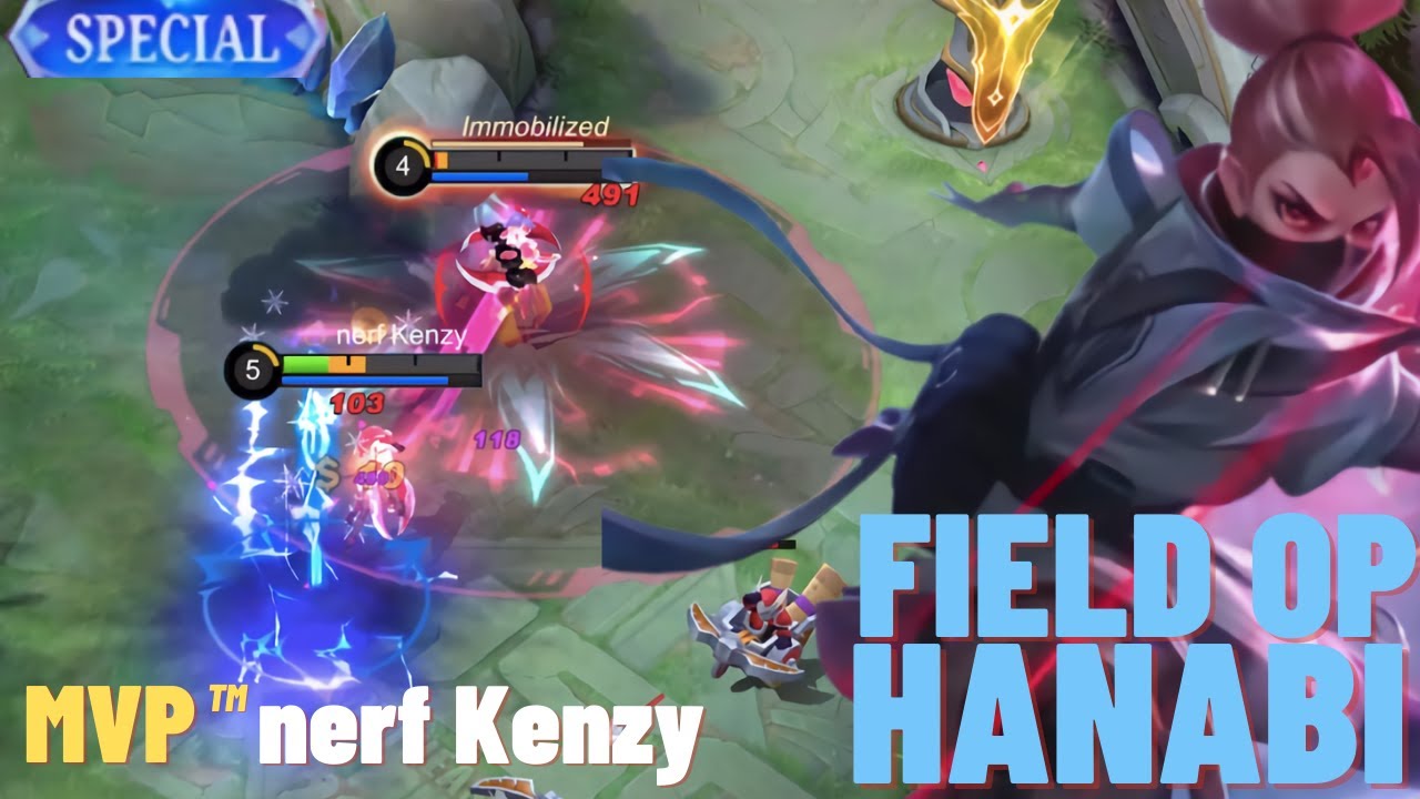 Hanabi Field Op Skin | Hanabi New Skin Gameplay | nerf Kenzy - Mobile ...