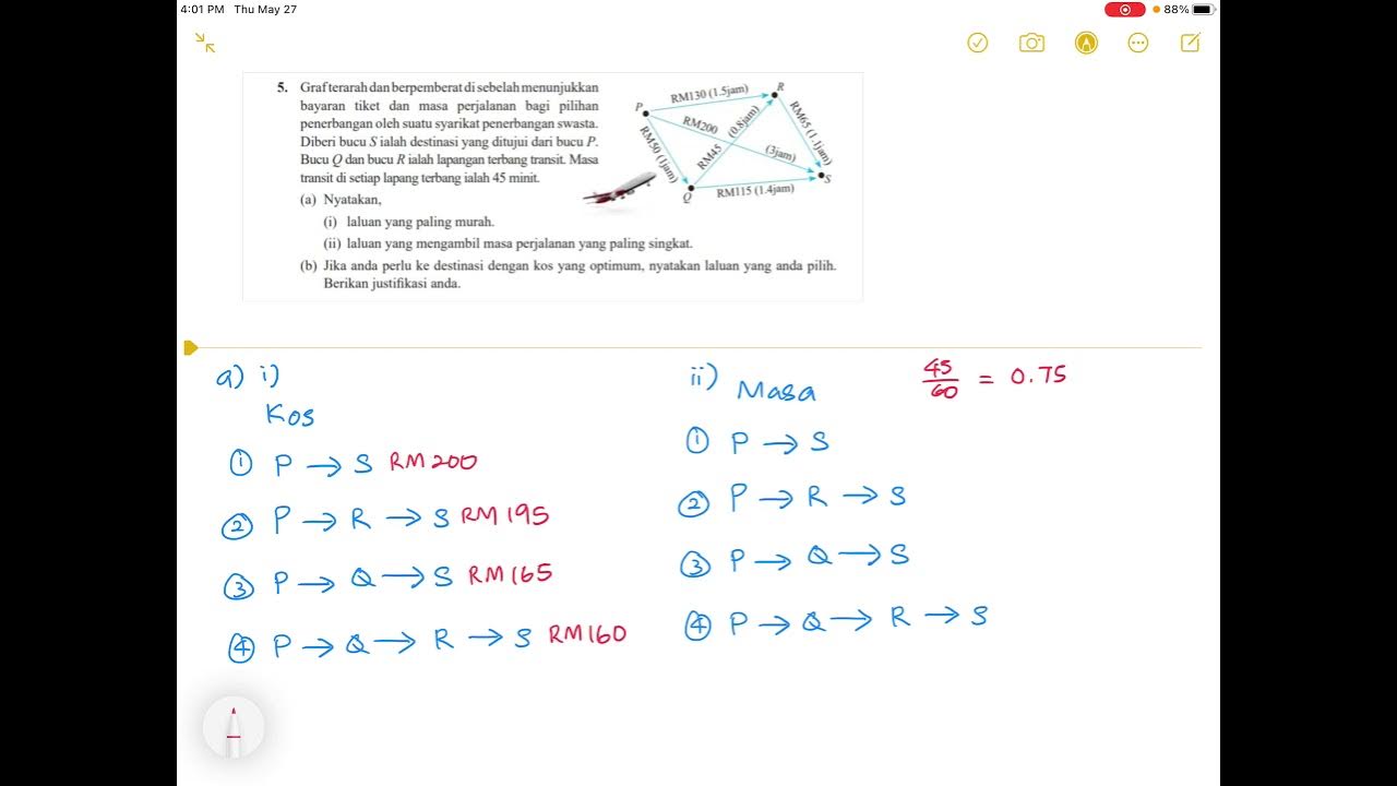 Matematik Tingkatan 4 KSSM | ️ Bab 5 Rangkaian Dalam Teori Graf | Praktis Komprehensif (Part 2 ...