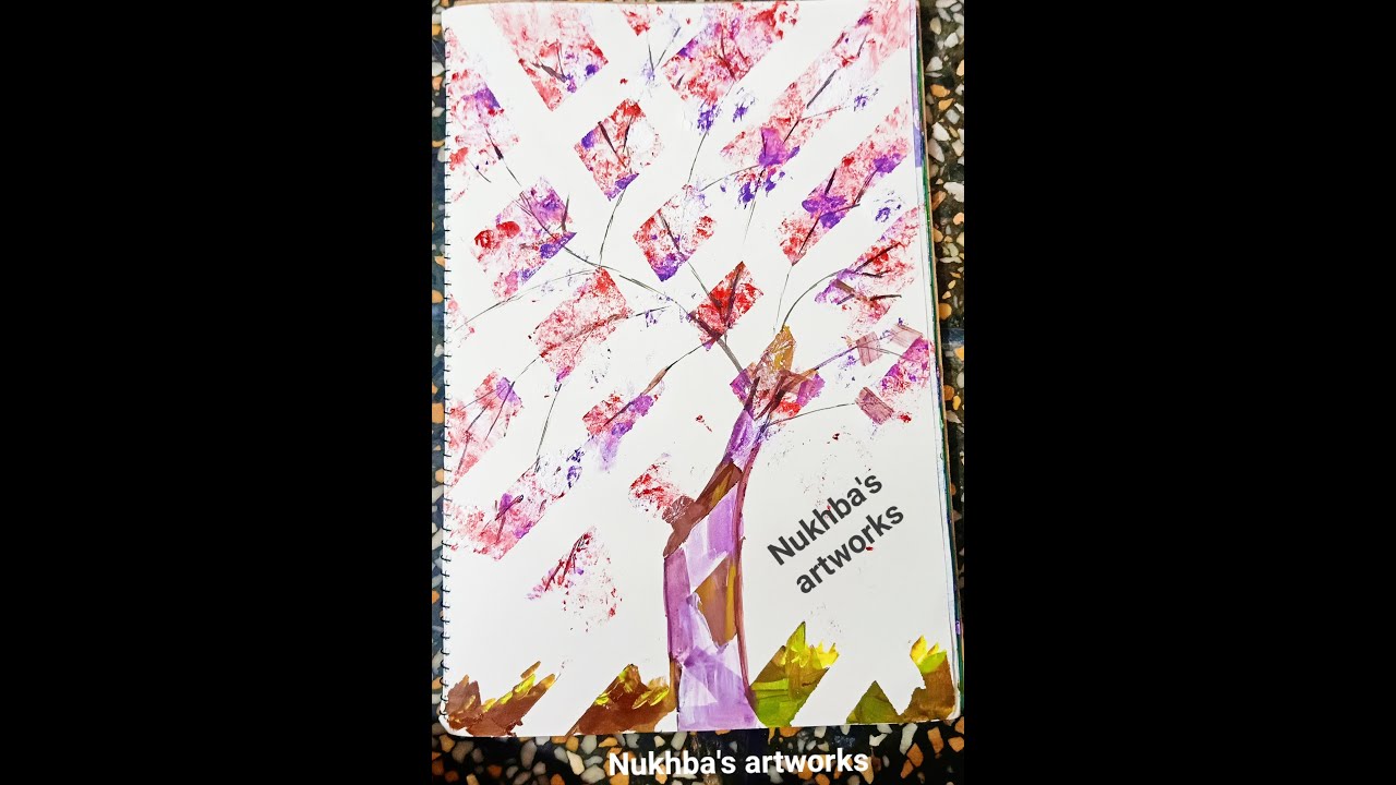 How to draw an abstract Tree step by step | abstract tree painting for ...