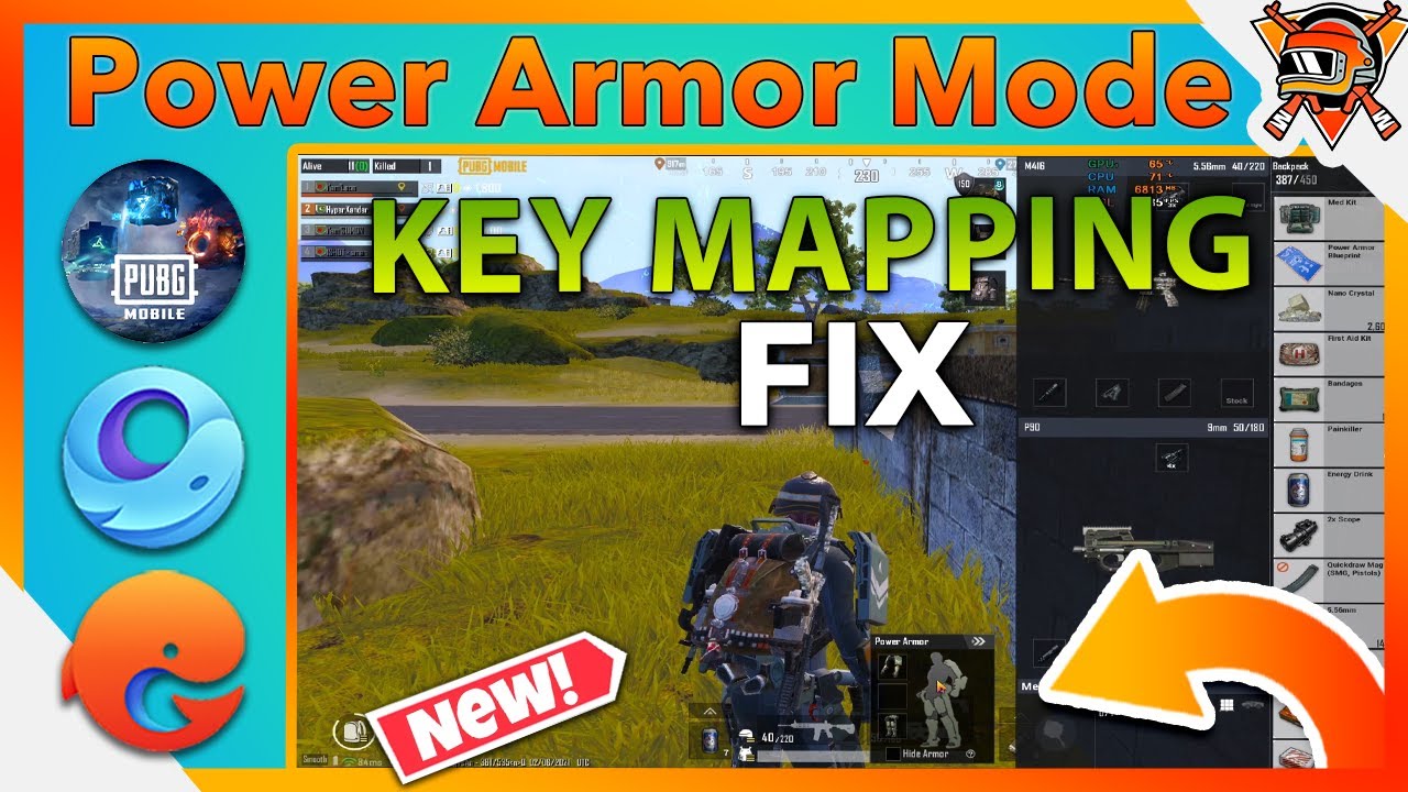 PUBG Mobile Power Armor Mode key Mapping Fix | Key Mapping Fix for ...