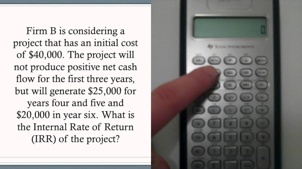Calculating IRR Using BA II Plus YouTube
