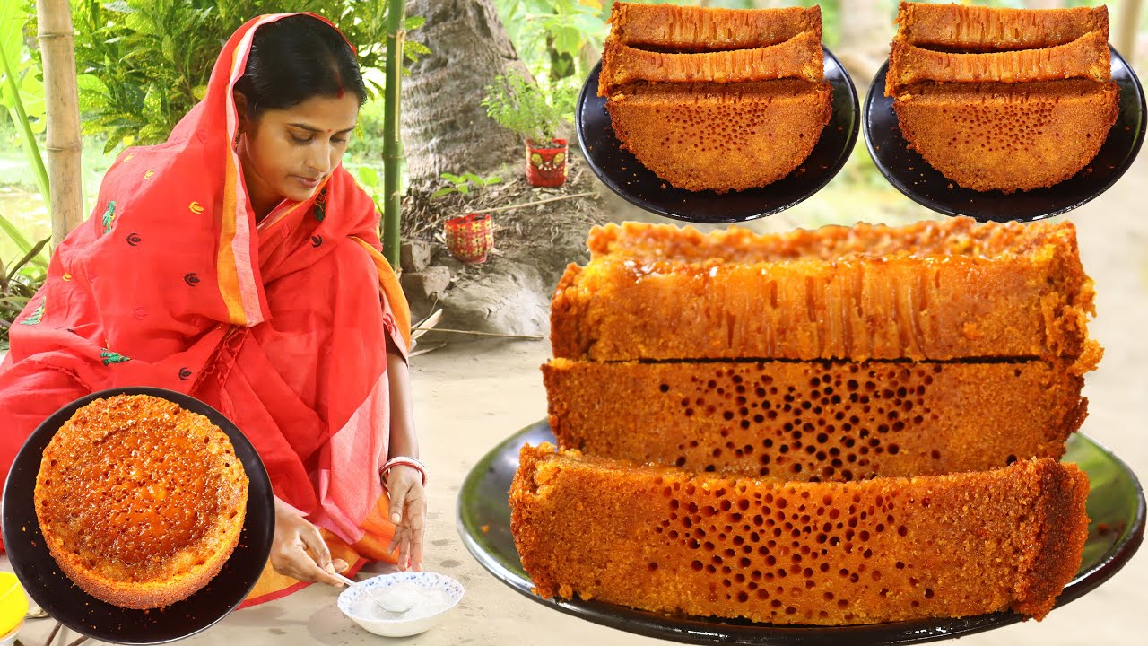 মৌচাক পিঠা দেখতে যে একদম মৌচাকের মতই হয় সেটা সম্পূর্ণ ভিডিওটা দেখলেই ...