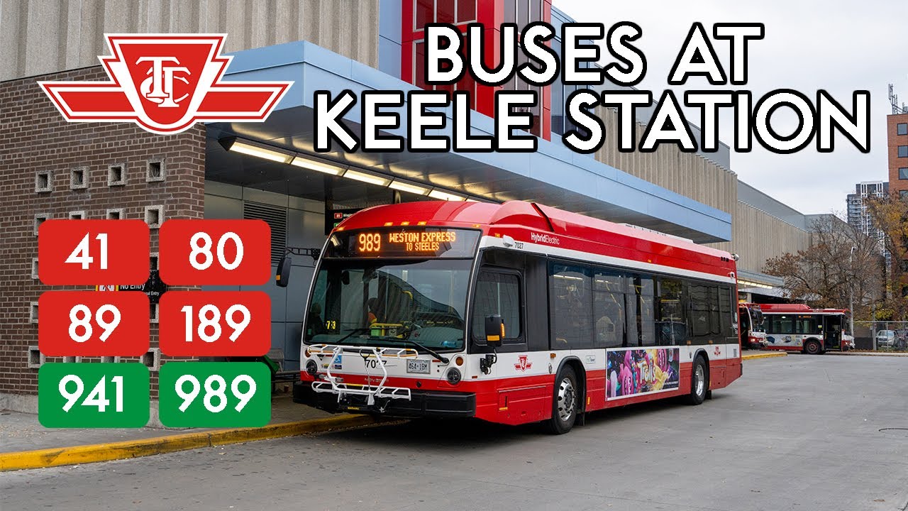 TTC Buses at Keele Station - YouTube
