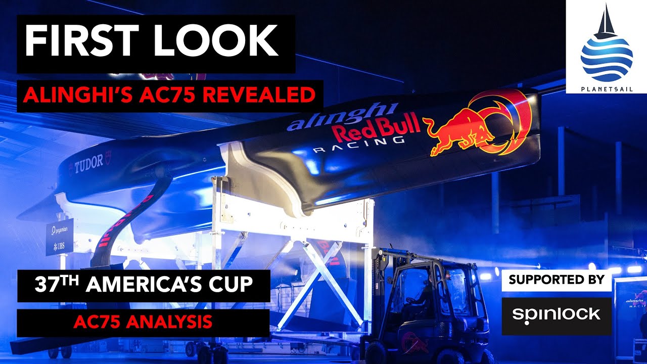 First Look - Alinghi Red Bull Racing's new AC75 Revealed - YouTube