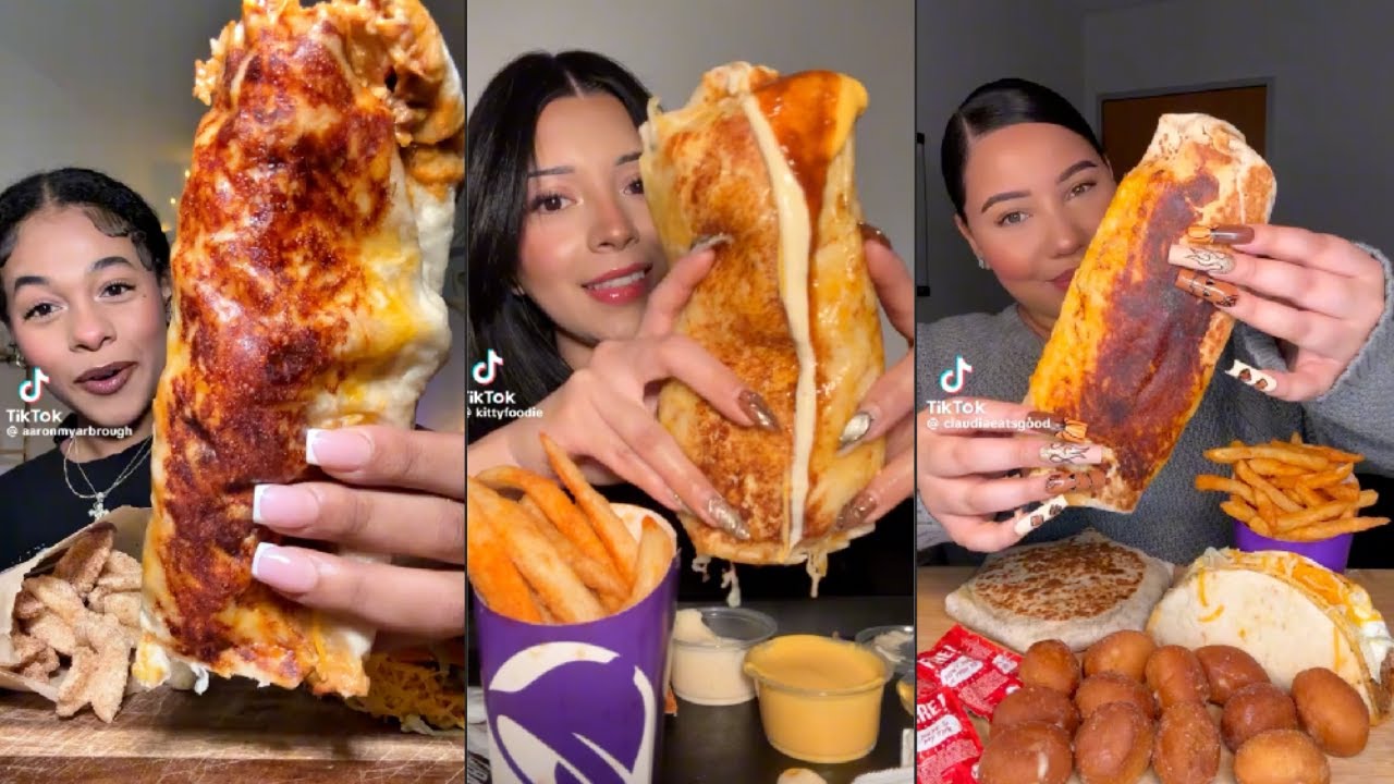 TACO BELL MUKBANG TIK TOK COMPILATION - YouTube