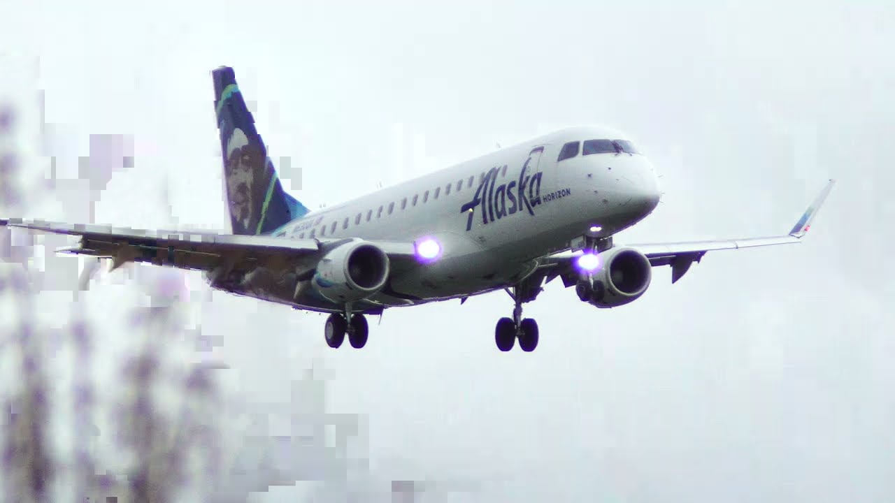Alaska/Horizon E175 Landing - YouTube