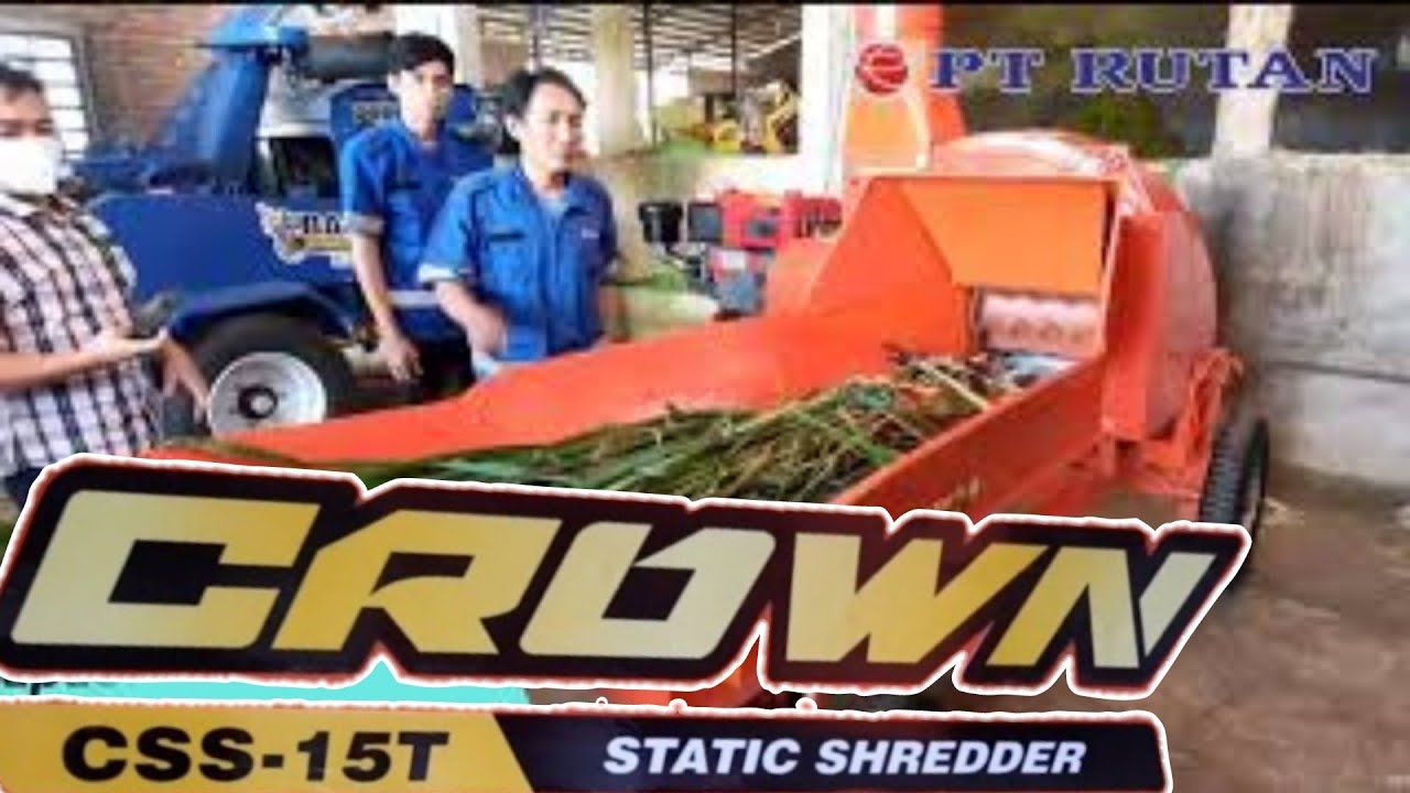 Mesin pencacah rumput untuk pakan ternak ‼️ CROWN CSS-15T - YouTube