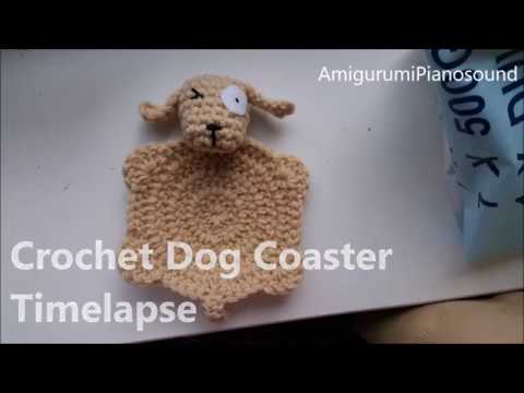 Timelapse - Crochet Dog coaster - YouTube