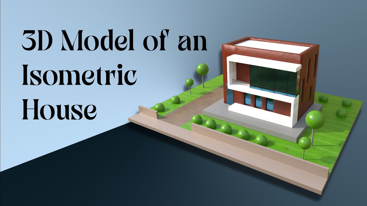🏡 3D Modern Isometric House Model in Maya - YouTube